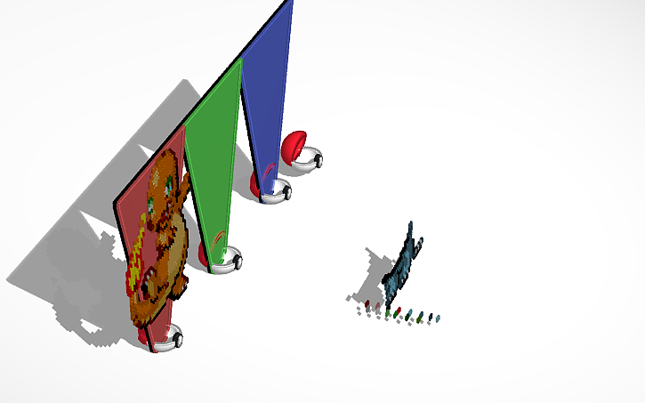 3D design The three starters pokémons - Tinkercad