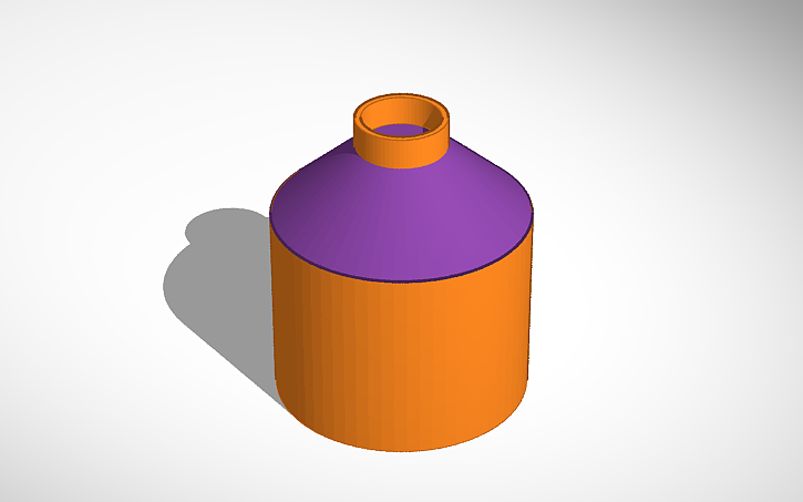 3D design grinder hopper - Tinkercad