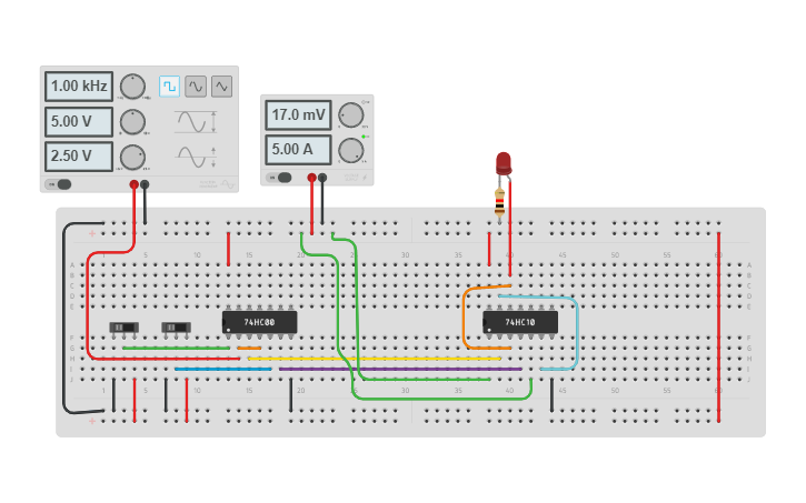 Circuit design SR Flip Flop | Tinkercad