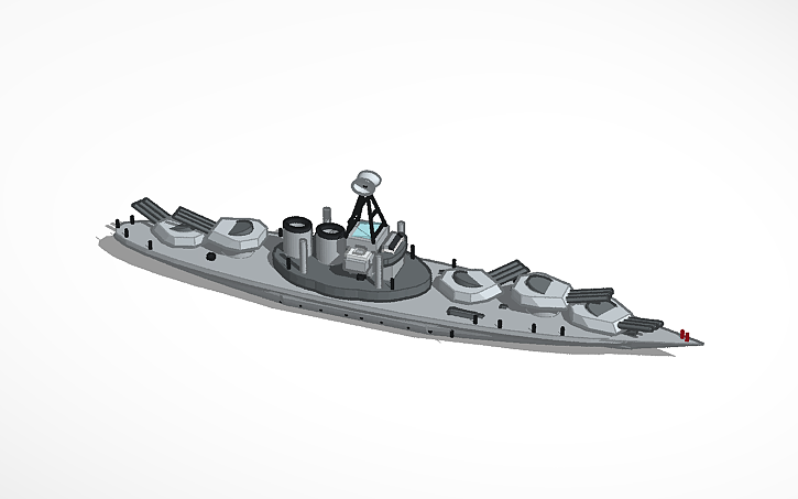 3D design Battle ship!!! - Tinkercad