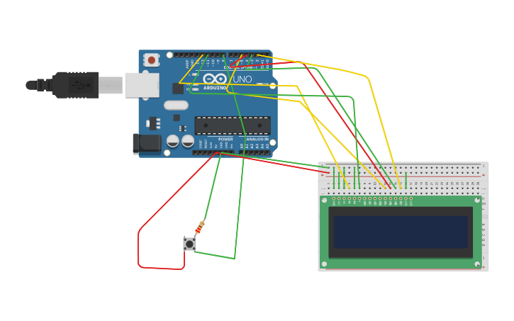 Circuit design Dice game Stimulation - Tinkercad
