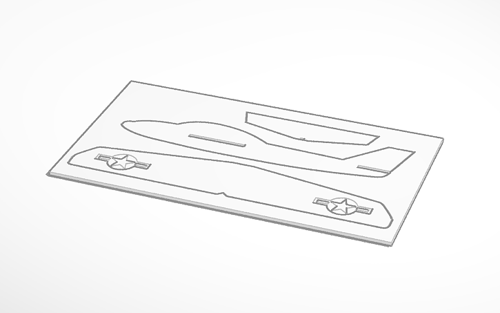 3D design pop out plane - Tinkercad