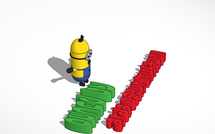 3d Design Minyon Kevin Minion Kevin Tinkercad
