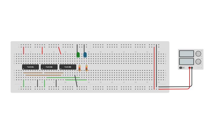 Circuit Design 3 Half Subtraction Circuit Tinkercad