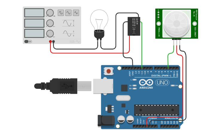 Circuit Design Motion Detection Security System Tinkercad