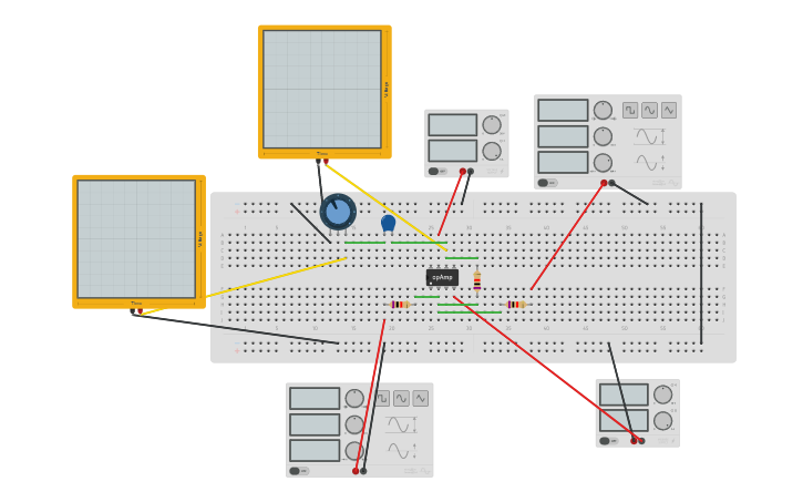 Circuit design High pass filter - Tinkercad