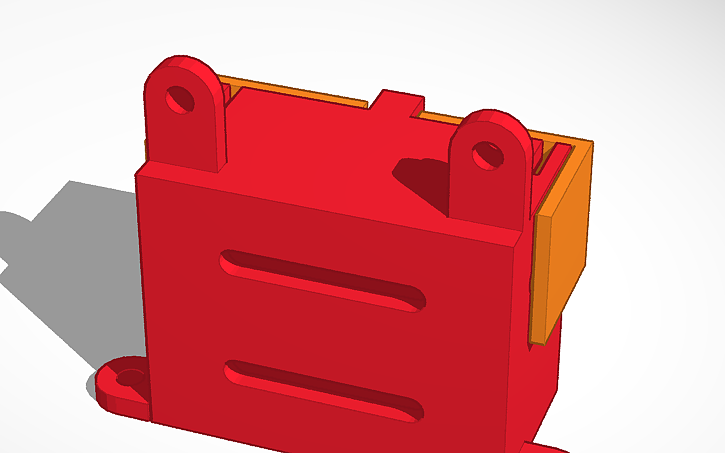 3D design Lipo battery box with display mount upright - Tinkercad
