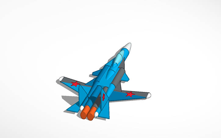 3D design Sukhoi Su 47 (In Service concept) - Tinkercad