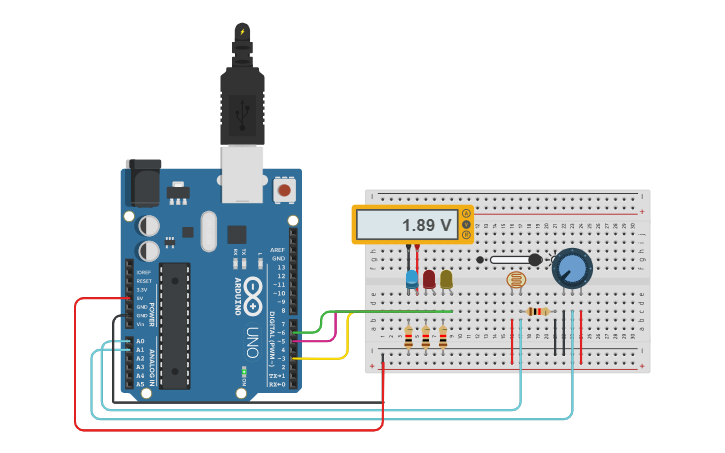 Circuit design Jovanka XE/15 - Tugas Arduino 2 | Tinkercad