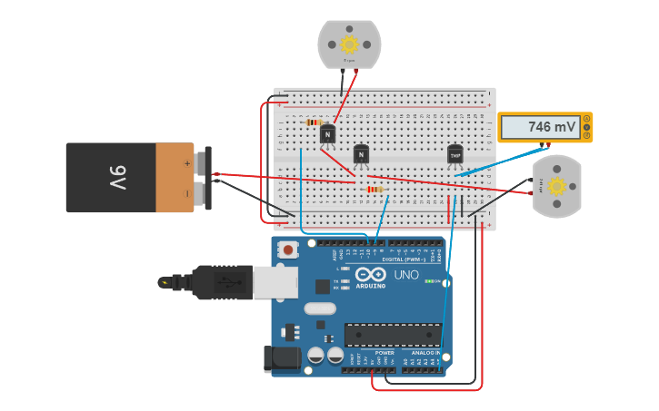 Circuit design Solución Actividad 1 3P - Tinkercad