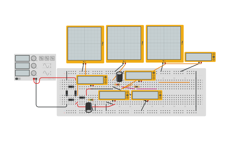 Circuit design stabilizzare il segnale in onda quadra - Tinkercad