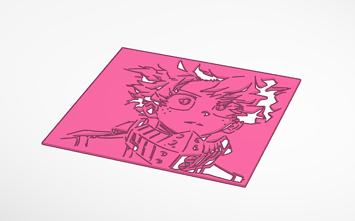 3D design Izuku Midoriya | Stencil - Tinkercad