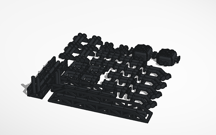 3D design pipes model kit - Tinkercad