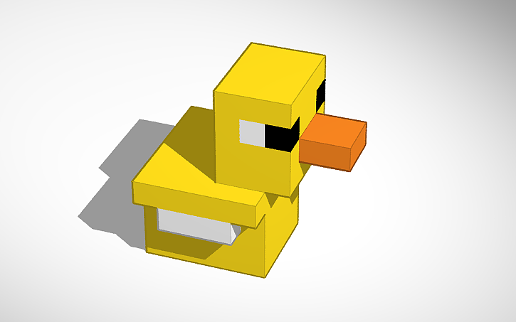 3D design minecraft duck - Tinkercad