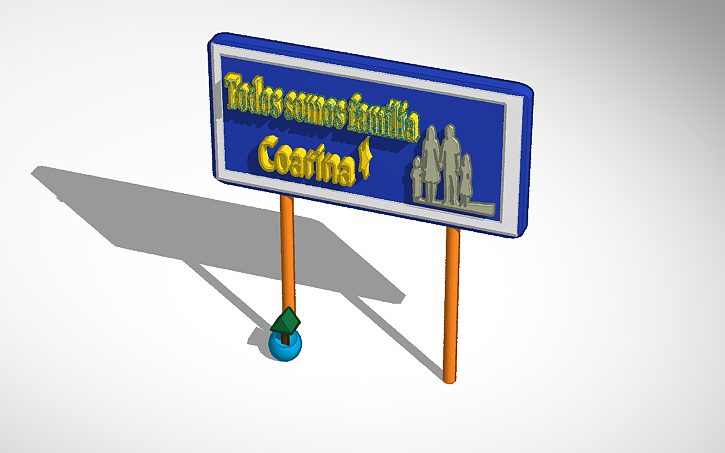 3D design Letrero - Tinkercad