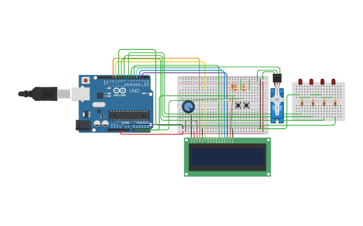 Circuit design examen practico | Tinkercad