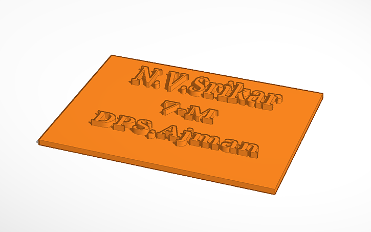 3D design id card - Tinkercad
