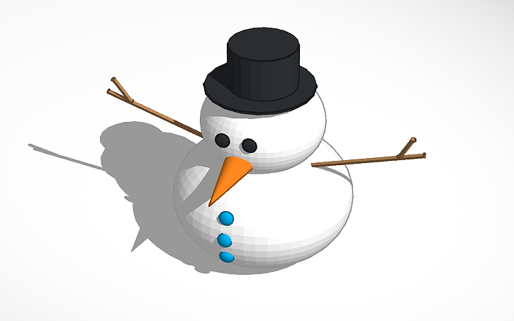 3D design SNOWMAN | Tinkercad