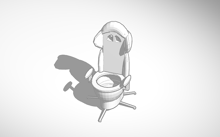 3D design GTRacing Style Gaming Chair Toilet - Tinkercad