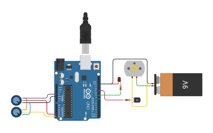 Circuit design Gislaine Martins _ REVISÃO DA ENTRADA ANALÓGICA | Tinkercad