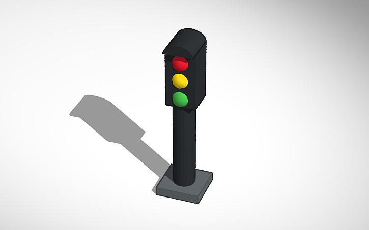 3D design Semáforo - Tinkercad
