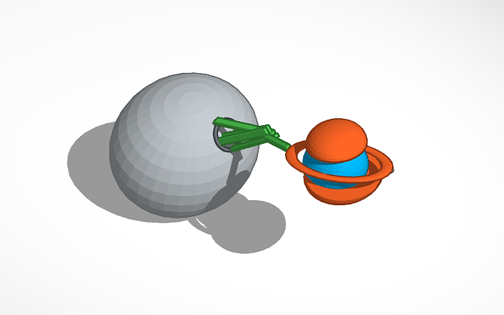 3D design epic Death Star with tiny millenium falcon | Tinkercad