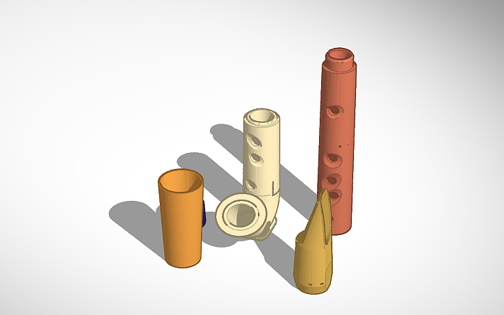 3D design Mini sax - Tinkercad