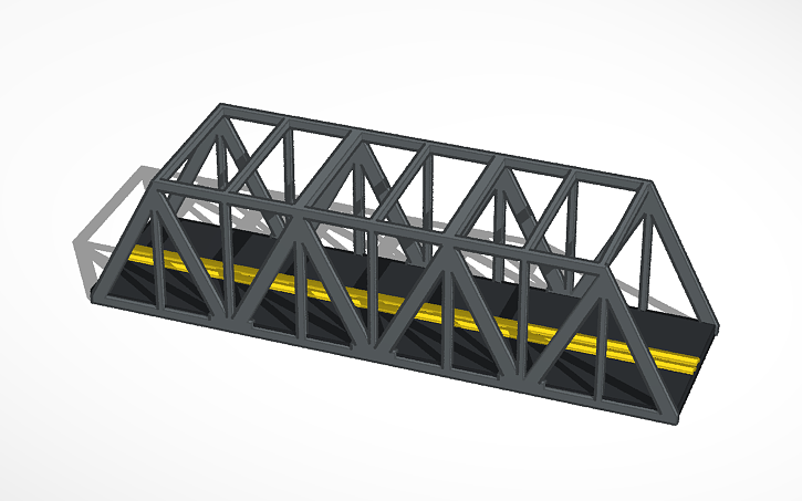 3D design Truss Bridge - Tinkercad