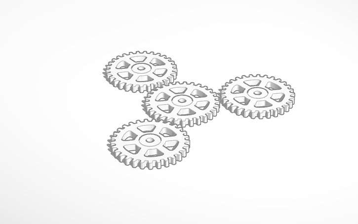 3D design Rope machine gearing - Tinkercad