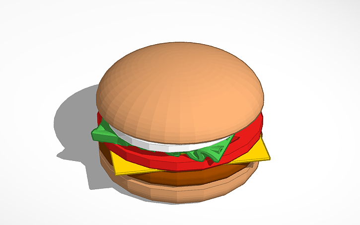 3D design burger | Tinkercad