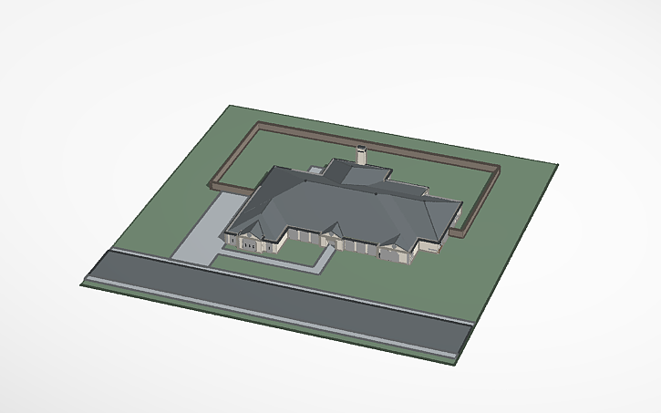 3D design Traditional Ranch (House 3) - Tinkercad