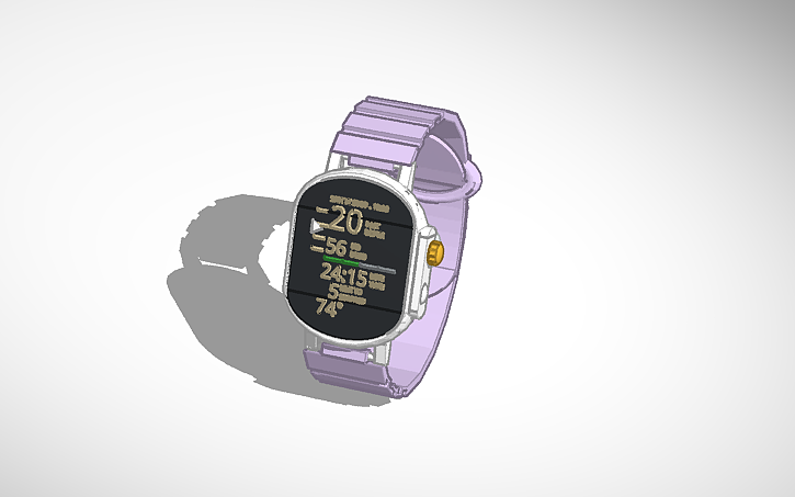 3D design Montre connectée - Tinkercad