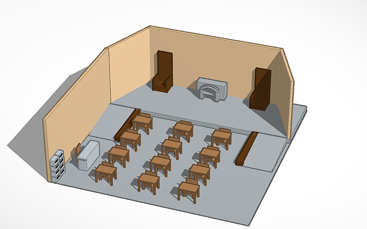 3D design tech theatre classroom | Tinkercad