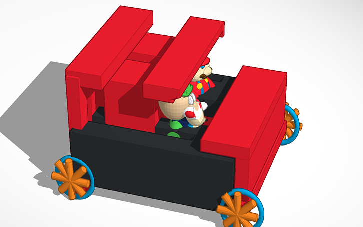 3D design Mario Car With Baby Toad #mariocar #WackyRaces | Tinkercad