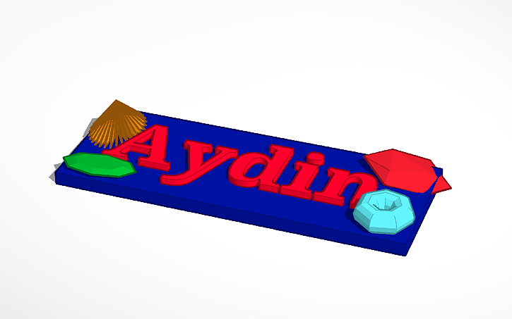 3D design Name Tag | Tinkercad