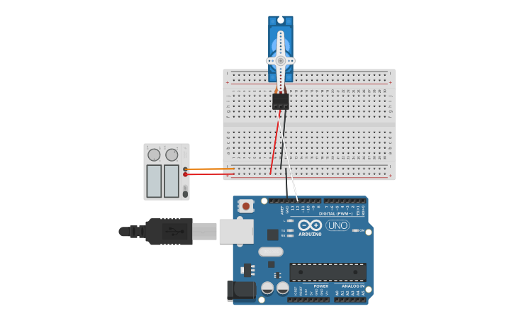 Circuit design Servo | Tinkercad