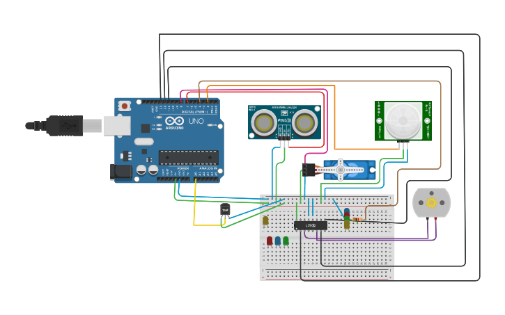 Circuit design Home automation system - Tinkercad