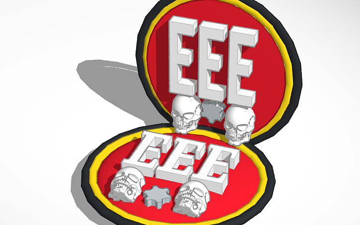 3D design logo triple EEE | Tinkercad