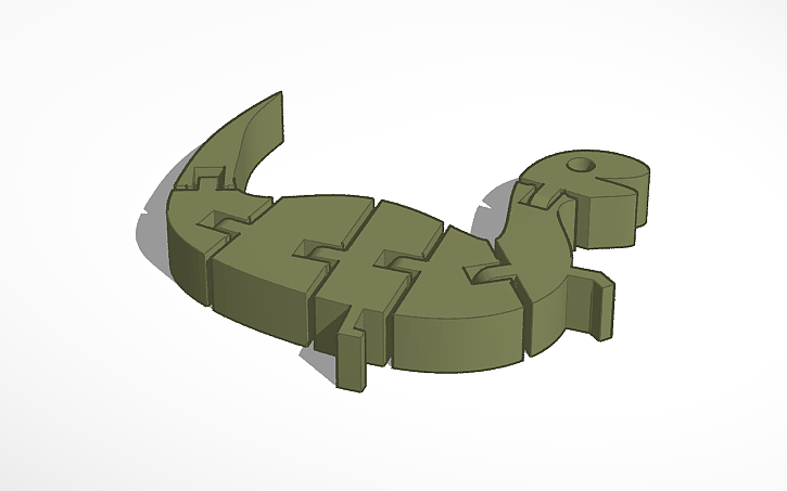 3D design flexy dino - Tinkercad