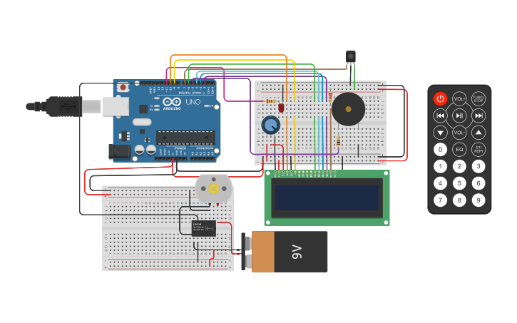 Circuit design IR REMOTE - Tinkercad