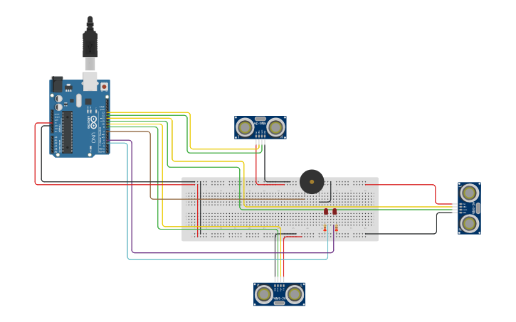 Circuit design PROXIMITY SENSOR - Tinkercad