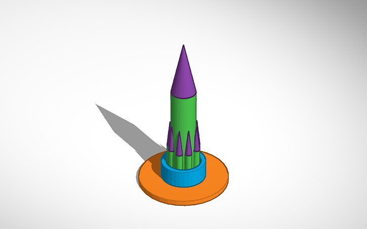 3D design Model Rocket - Tinkercad