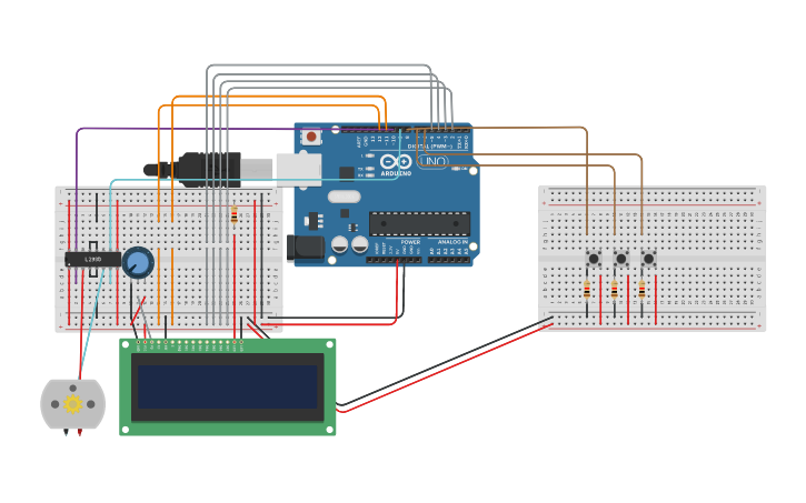 Circuit design Elevador - Tinkercad