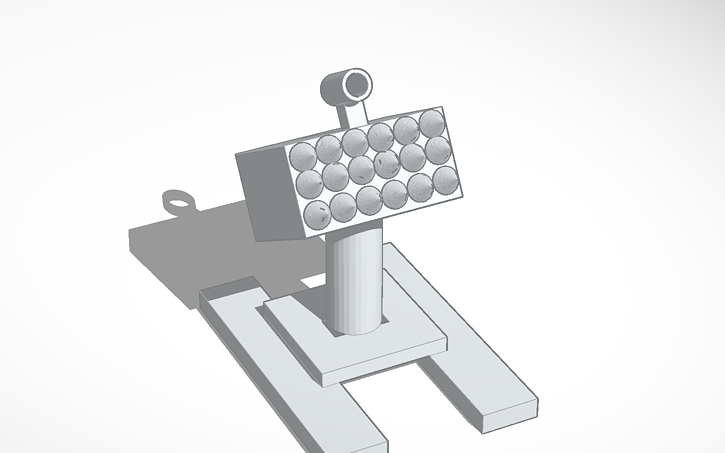 3D design Rocket launching turret - Tinkercad