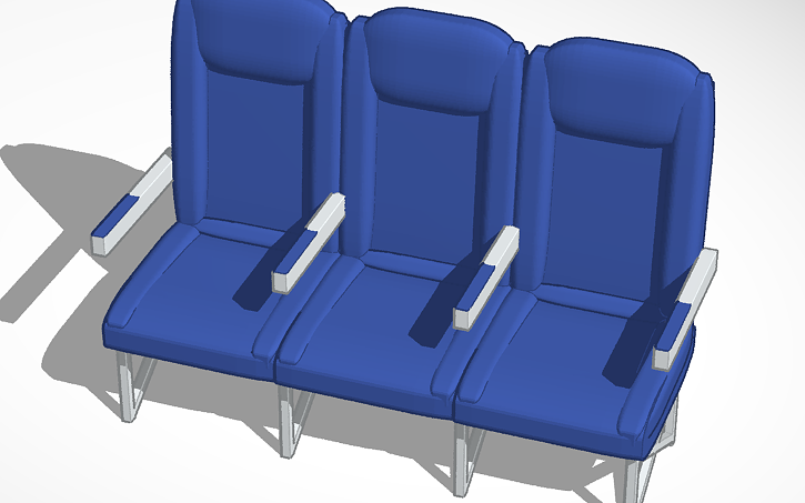 3D design Airplane seats - Tinkercad