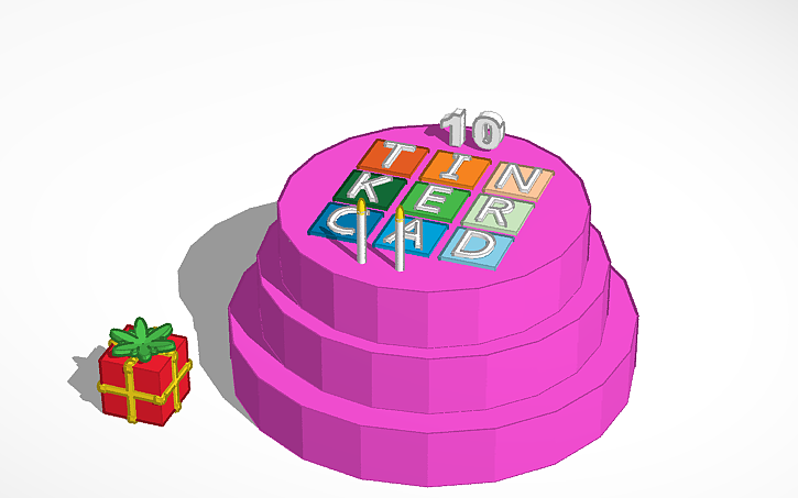 3D design #tinkercad10 Cake | Tinkercad