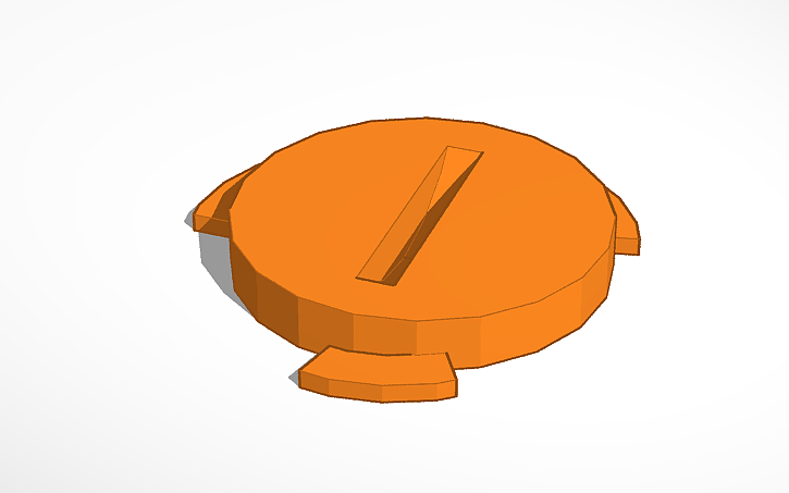 3D design Coin Battery Cover - Tinkercad