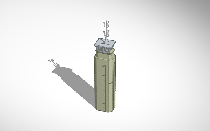 3D design ATC tower(1c) - Tinkercad