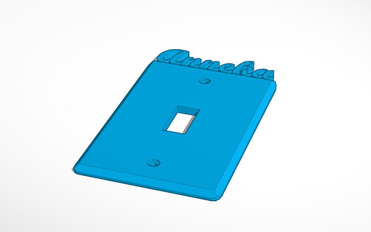 3D design Light Switch Cover | Tinkercad