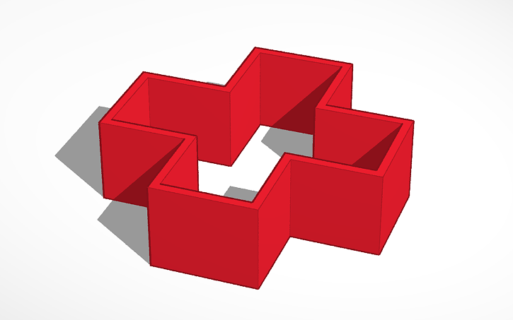 3D design Red Cross - Tinkercad
